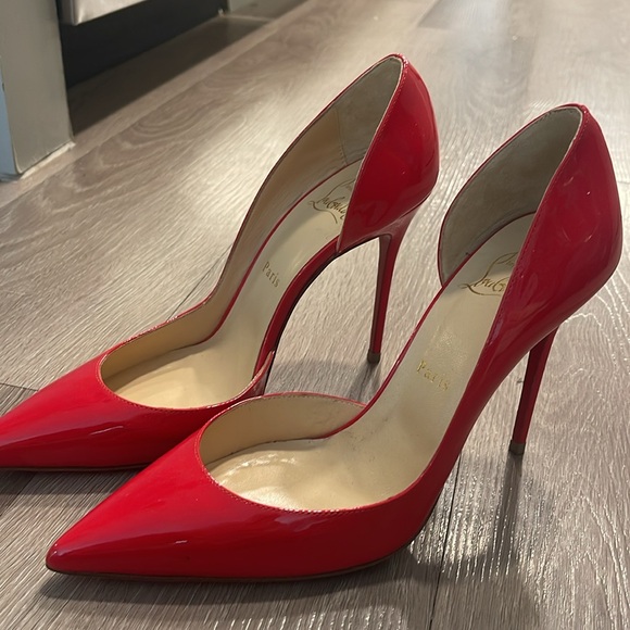 Christian Louboutin | Shoes | Christian Louboutin Red Pointed Toe Heels ...